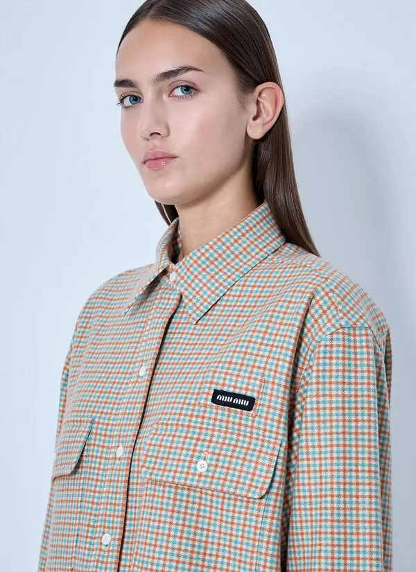 Miu Miu Checked Cotton Shirt