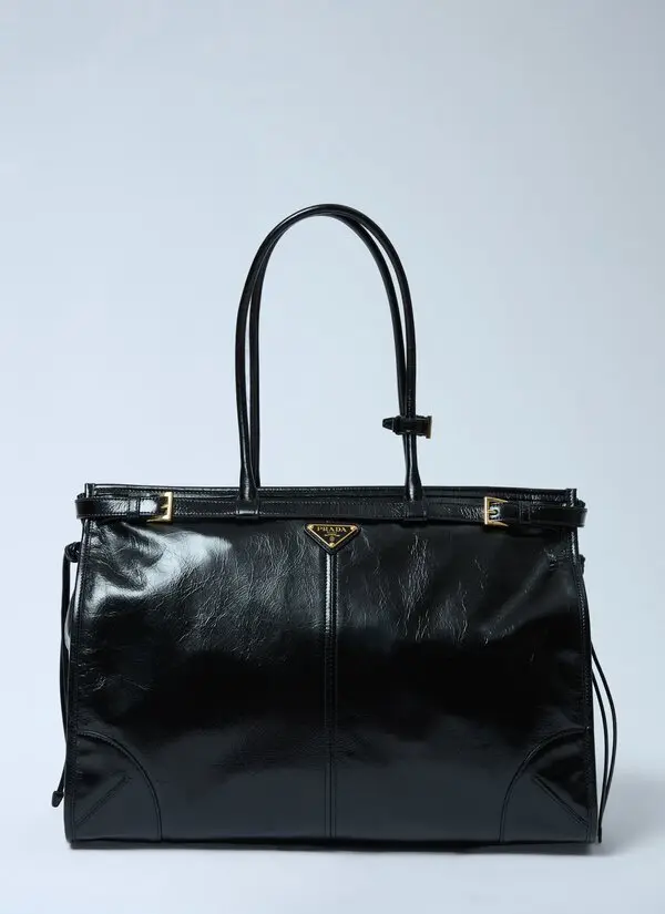 Prada Extra Large Bonnie Shoulder Bag - Black