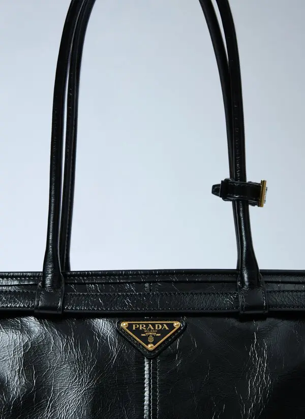 Prada Extra Large Bonnie Shoulder Bag - Black