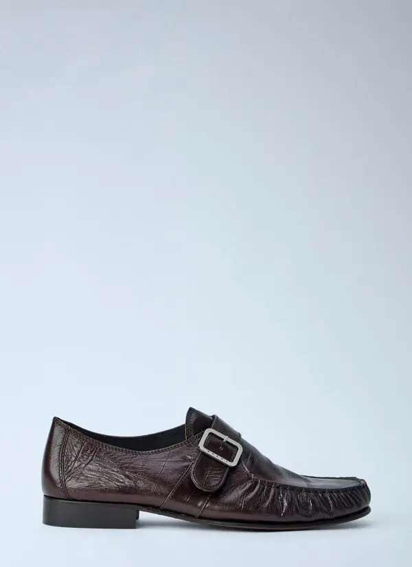 Marni Buckle Detail Leather Loafers
