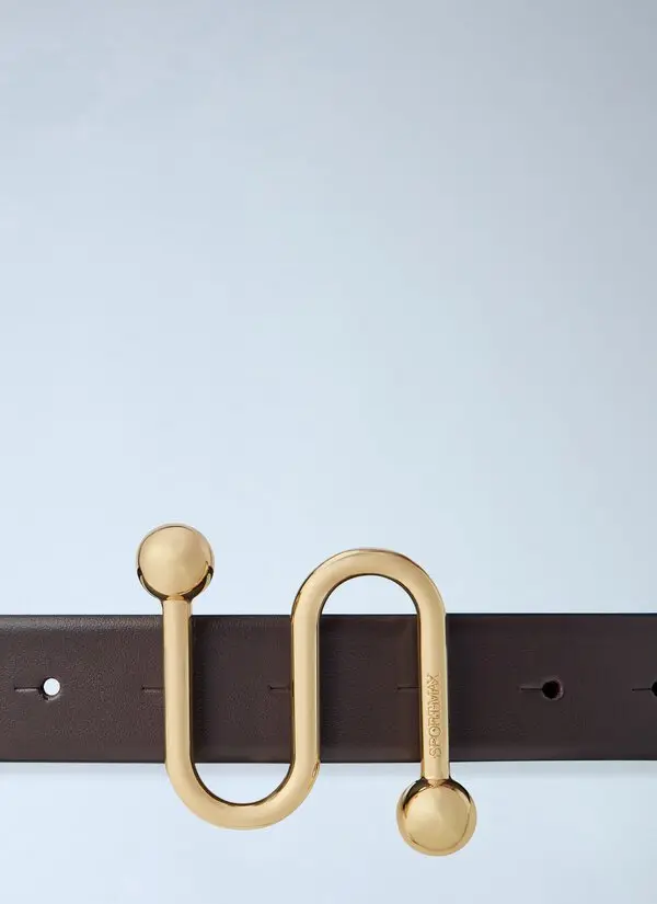 Sportmax Hook Buckle Leather Belt