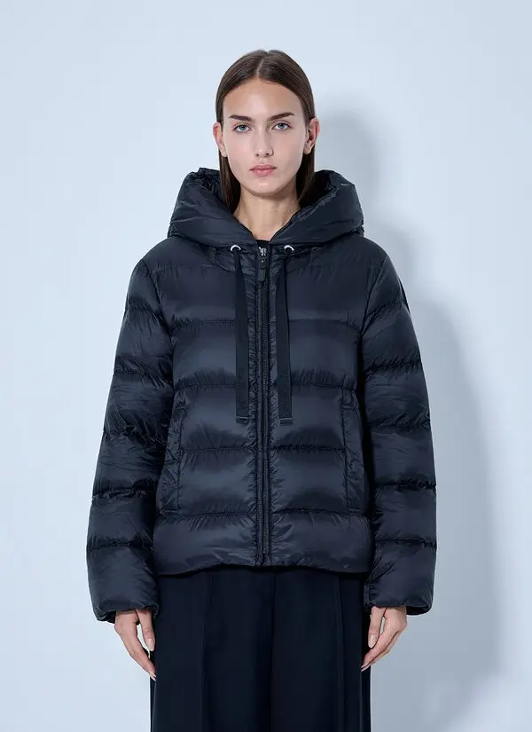 Max Mara Padded Hooded Jacket - Black