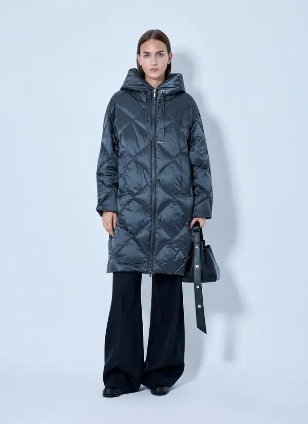 Max Mara Quilted Hooded Coat