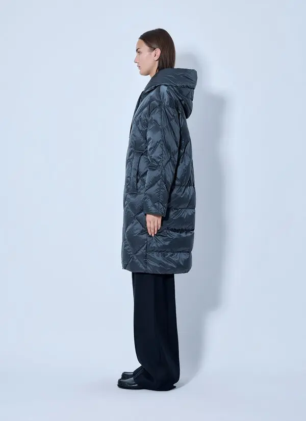 Max Mara Quilted Hooded Coat