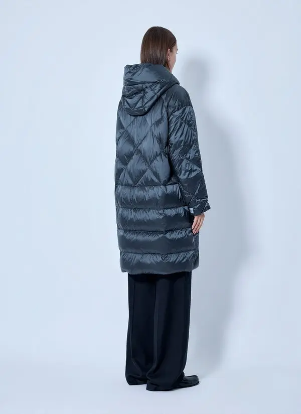 Max Mara Quilted Hooded Coat