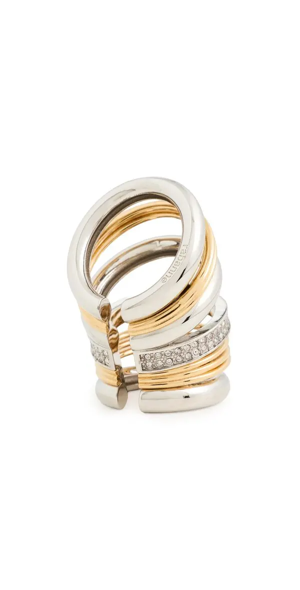 Rabanne Punk Two-tone Xl Link Ear Cuff - Gold/silver