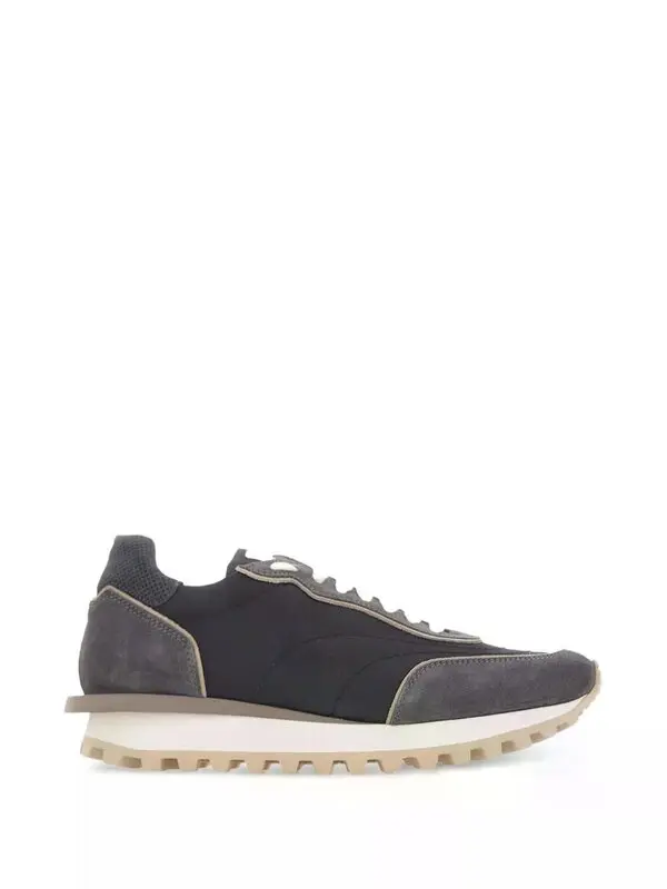 Eleventy Suede-panelled Sneakers