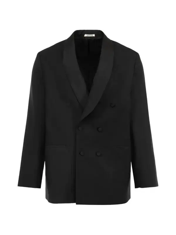 Auralee Double-breasted Shawl-collar Blazer