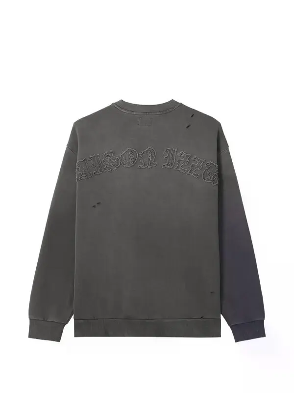 Izzue Distressed Logo-patch Sweatshirt