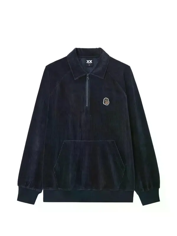 FINGERCROXX Corduroy Half-zip Sweater