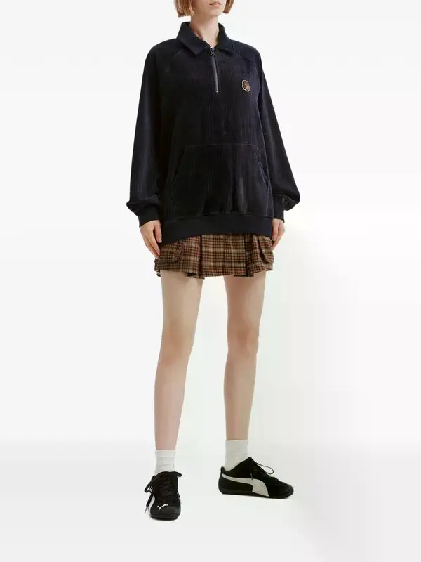 FINGERCROXX Corduroy Half-zip Sweater