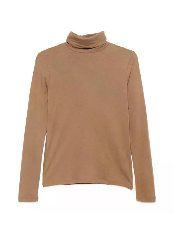Majestic Filatures Roll-neck Long-sleeve T-shirt - Brown