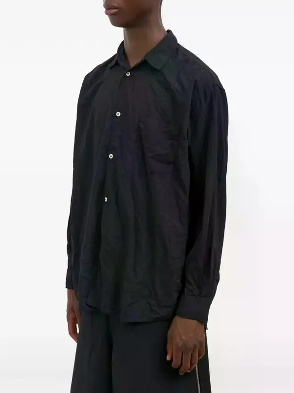 Comme Des Garçons Wrinkled-effect Chest-pocket Shirt