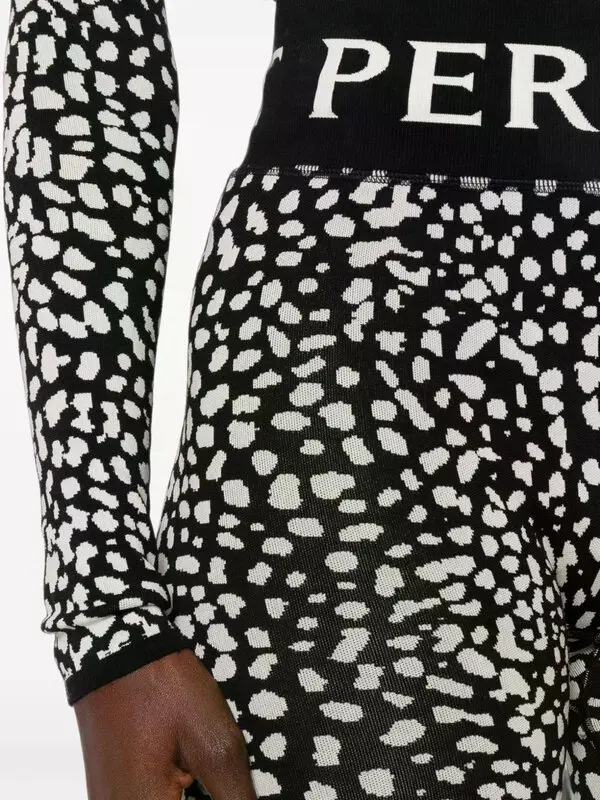 Perfect Moment Leopard-print Jacquard Leggings
