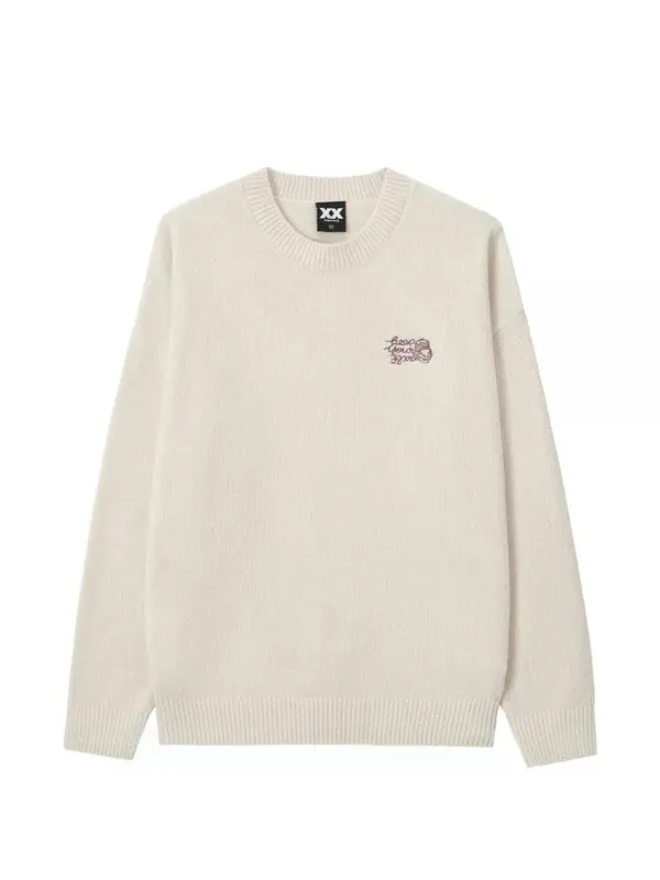 FINGERCROXX Embroidered Logo-patch Sweater