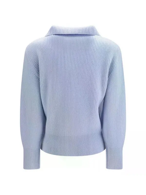 FORTE_FORTE Rib-knit Half-zip Jumper