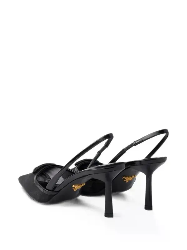 Prada Mesh Fabric Slingback Pumps