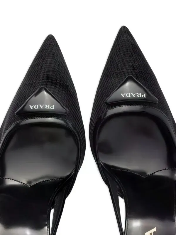 Prada Mesh Fabric Slingback Pumps
