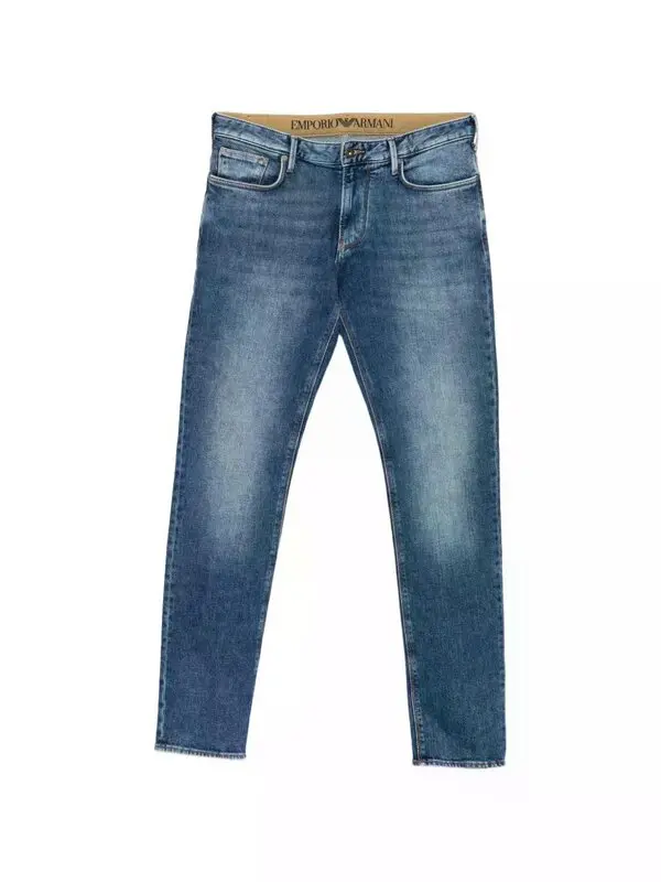 Emporio Armani J06 Faded-effect Slim-fit Jeans