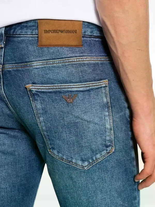Emporio Armani J06 Faded-effect Slim-fit Jeans