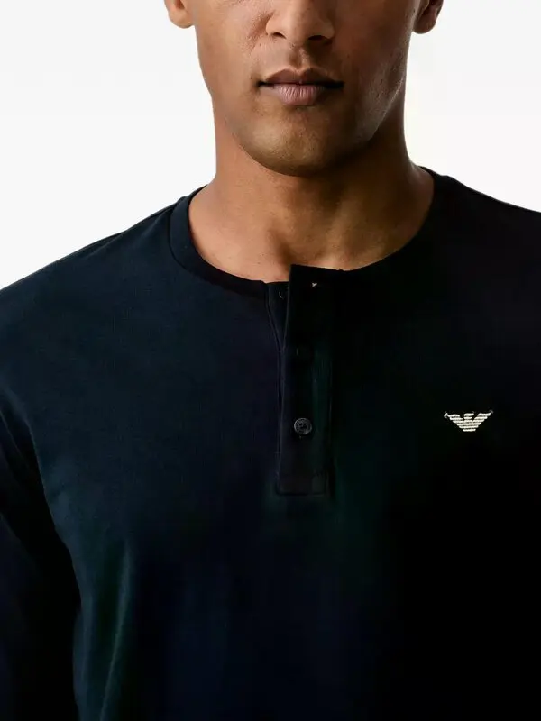 Emporio Armani Logo-embroidered Geometric-print Pajamas