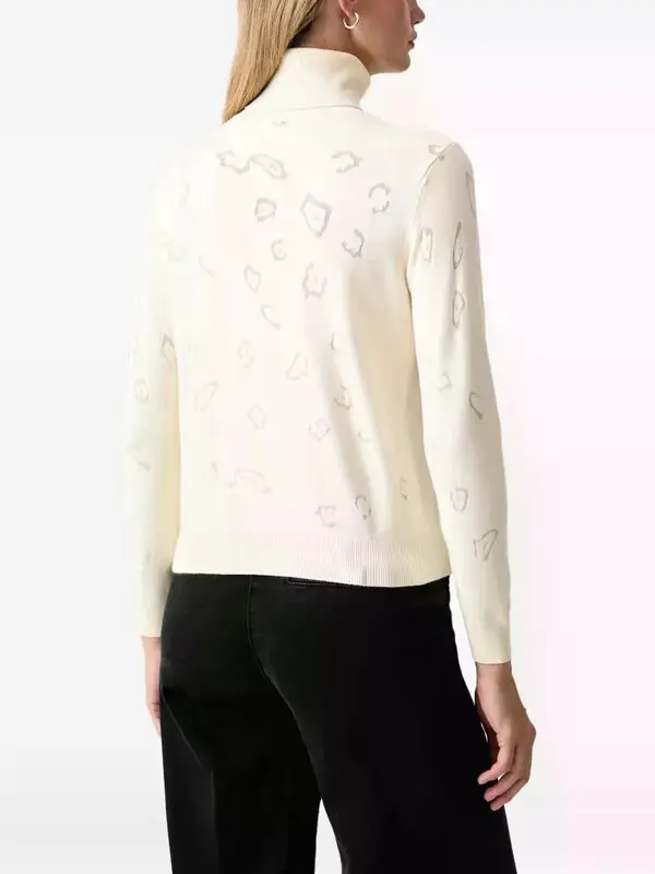 FRACOMINA Leopard-pattern Roll-neck Sweater