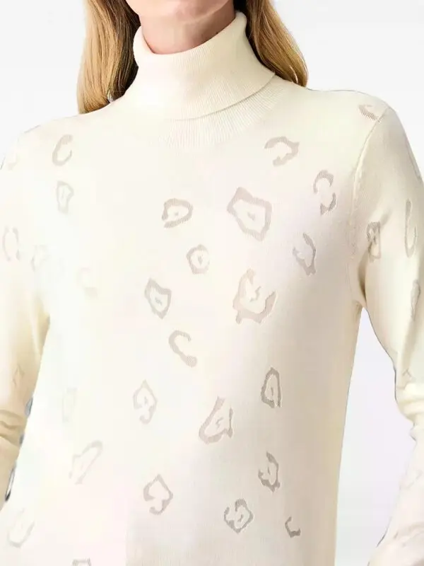 FRACOMINA Leopard-pattern Roll-neck Sweater