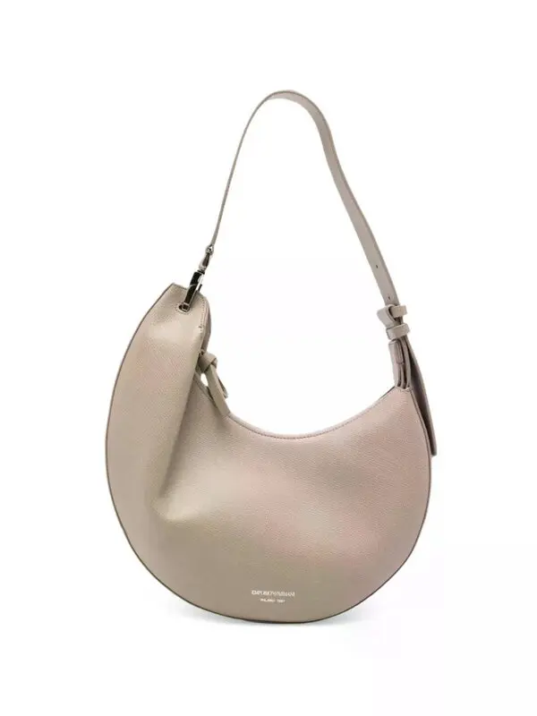 Emporio Armani Grained Leather Tote Bag - Neutrals
