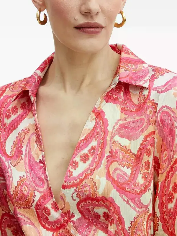 MORGAN Paisley-print Wrap Mini Dress