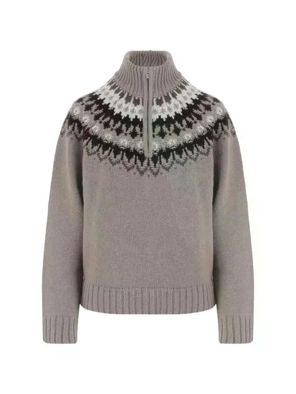 Arch4 Saint Gervais Jacquard-pattern Half-zip Sweater