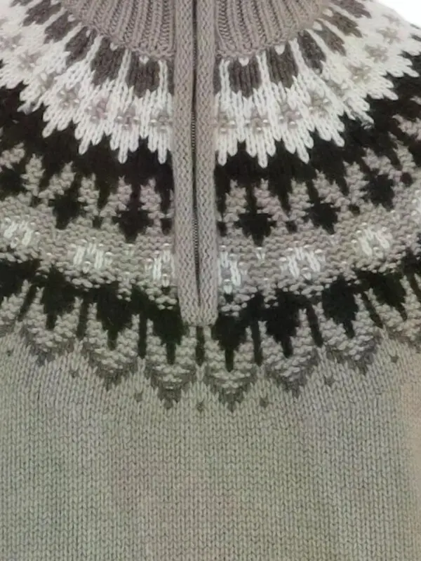 Arch4 Saint Gervais Jacquard-pattern Half-zip Sweater