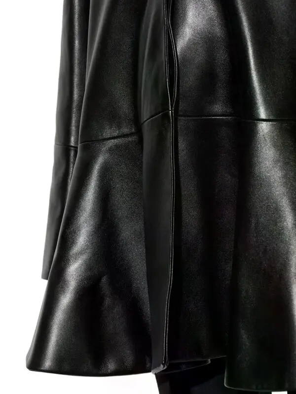 Loewe Peplum Leather Coat