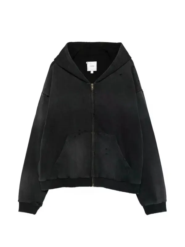 FOUND Distressed Zip-up Hoodie