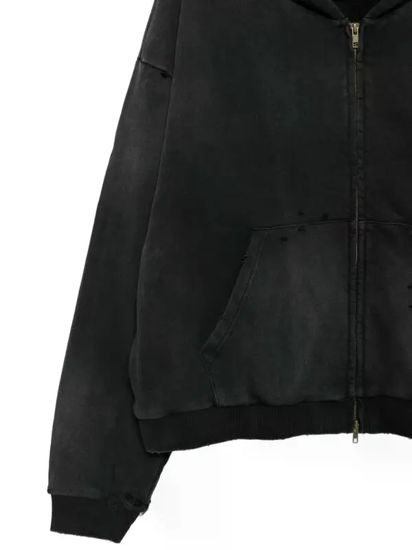 FOUND Distressed Zip-up Hoodie