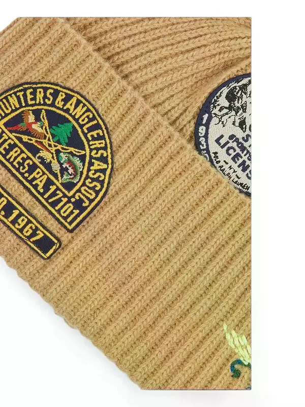 Polo Ralph Lauren Patch-detail Ribbed-knit Beanie