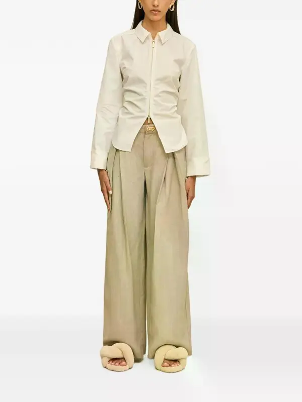 Cult Gaia Senne Ruched Shirt