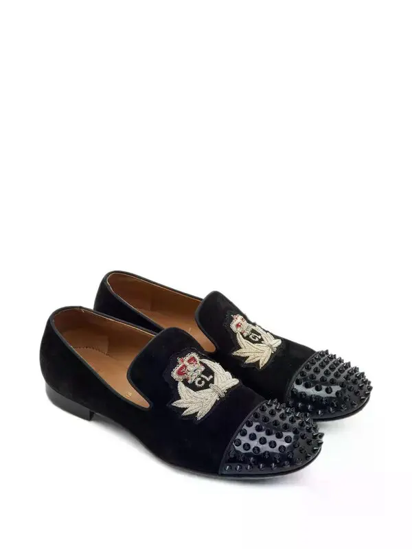CHRISTIAN LOUBOUTIN Captain Loubi Spiked Slippers