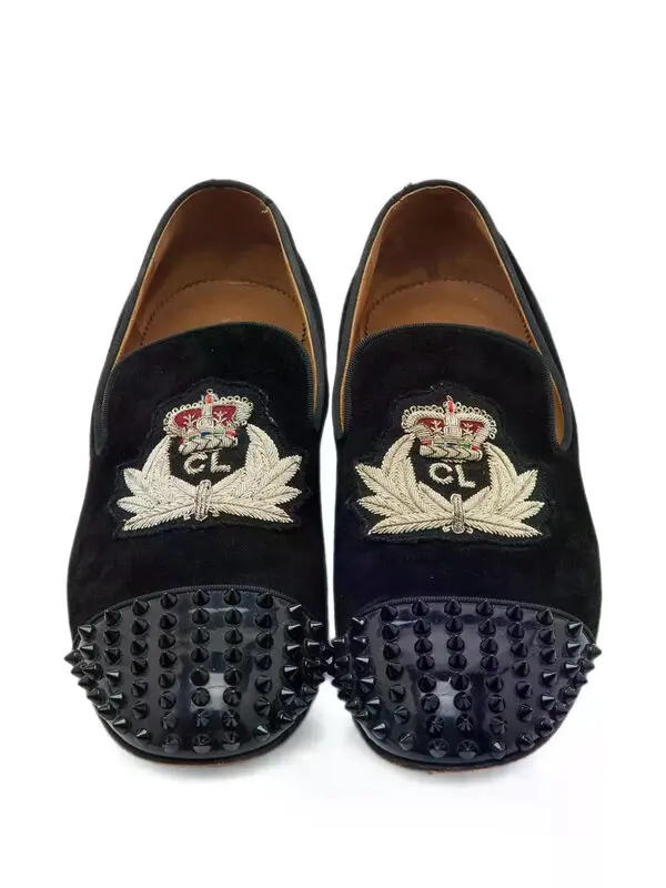 CHRISTIAN LOUBOUTIN Captain Loubi Spiked Slippers