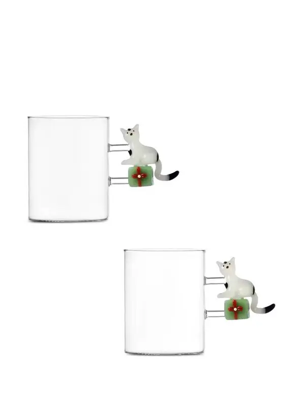 ICHENDORF MILANO Cat-motif Mugs - White
