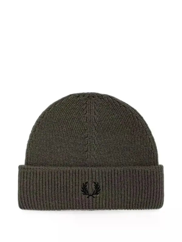 Fred Perry Logo-embroidered Wool Beanie Hat