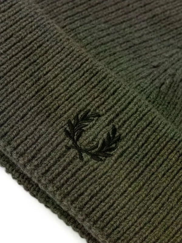 Fred Perry Logo-embroidered Wool Beanie Hat