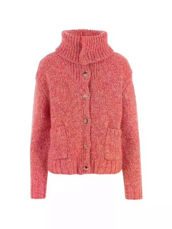 Arch4 Etta Ribbed-collar Cardigan - Pink