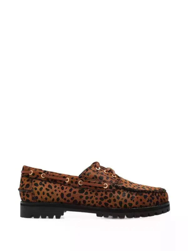 G.H.BASS Mallorie 3 Eye Leopard-print Shoes