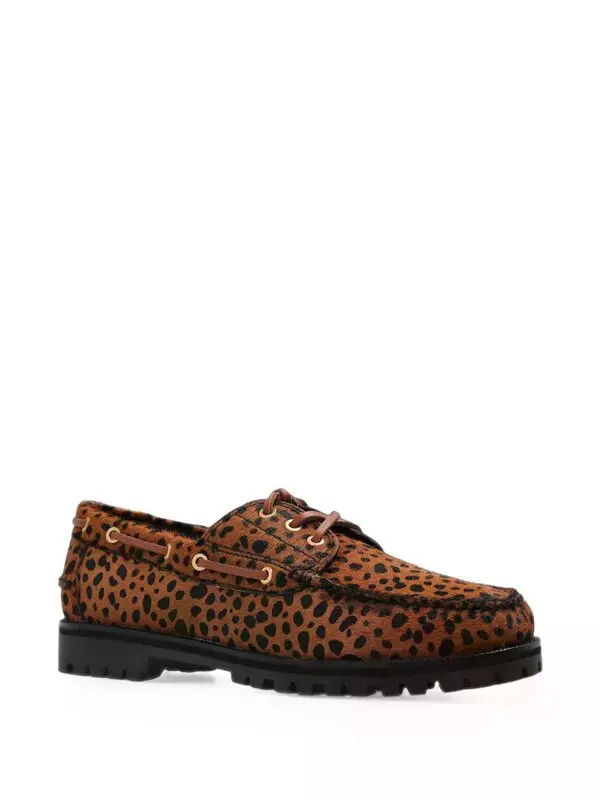 G.H.BASS Mallorie 3 Eye Leopard-print Shoes