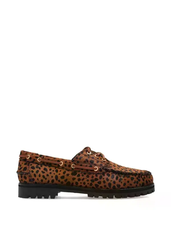 G.H.BASS Mallorie 3 Eye Leopard-print Shoes - Brown