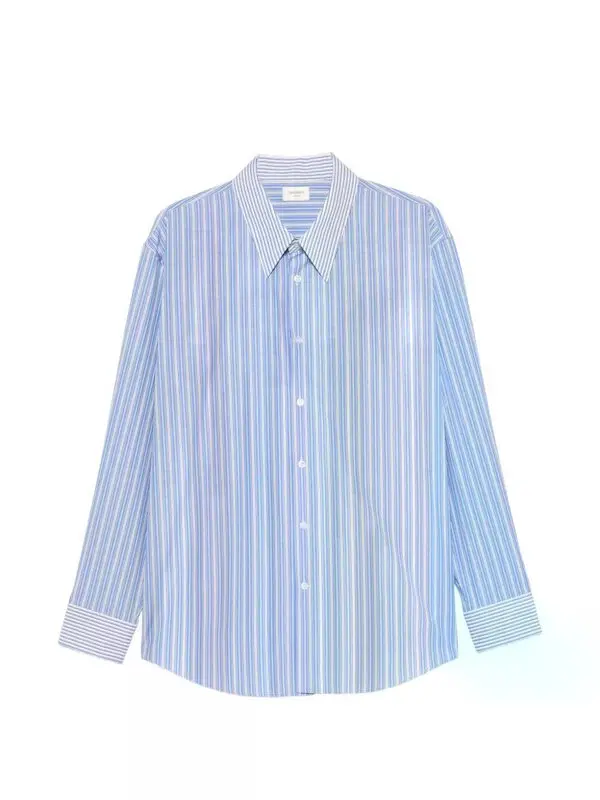 Saint Laurent Striped Long-sleeve Shirt - Blue