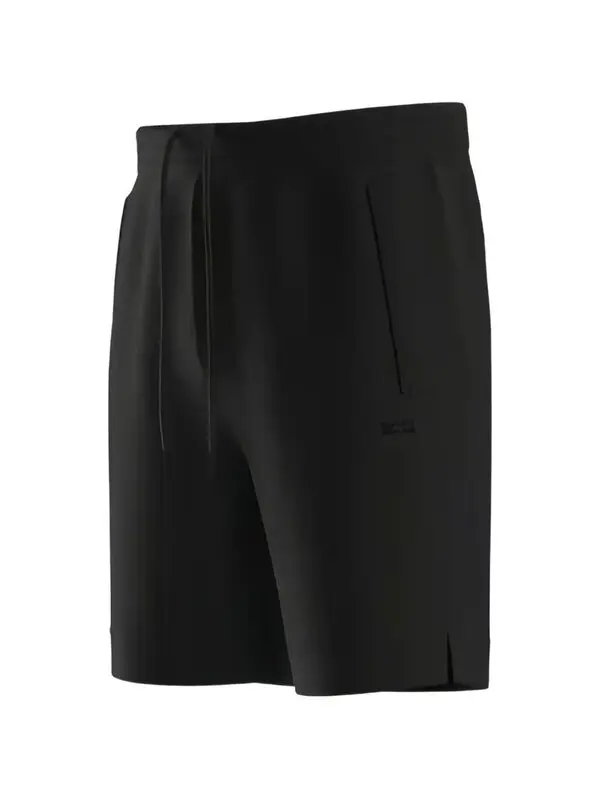 BOSS Logo-embroidered Shorts In Cotton-blend Piqué Jersey