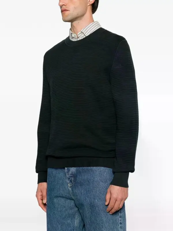 Marc O'polo Horizontal-ribbed Crew-neck Sweater