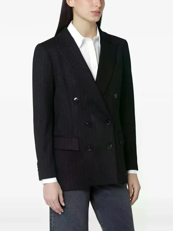 VITOVI Pinstriped Double-breasted Blazer