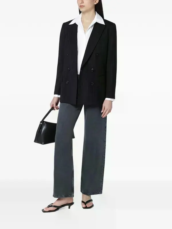 VITOVI Pinstriped Double-breasted Blazer